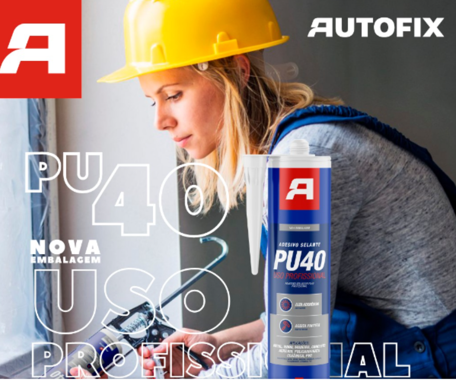 Selante PU40 Profissional 400g Preto AUTOFIX