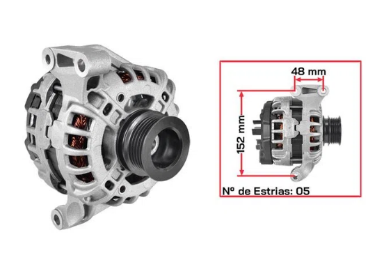 Alternador 12V 110A Palio Siena Strada SEG F000.BL0.62E