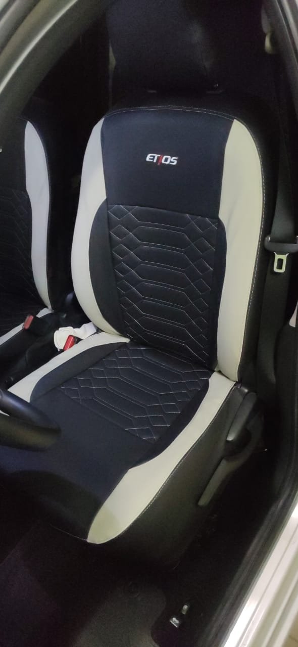 Jogo de Capas Em Couro P/ Bancos Etios Prime Costura Scorpion