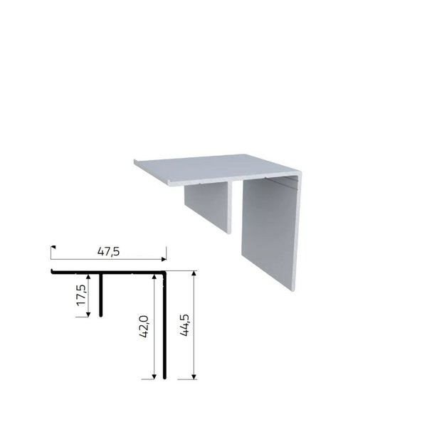 Trilho Alumínio Inferior Anodizado RM064 para SS150 3M - Compensados ...