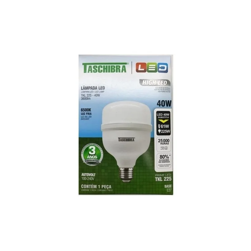 Lâmpada Taschibra High LED TKL 225 / 40W E27 Luz Branca 6500K