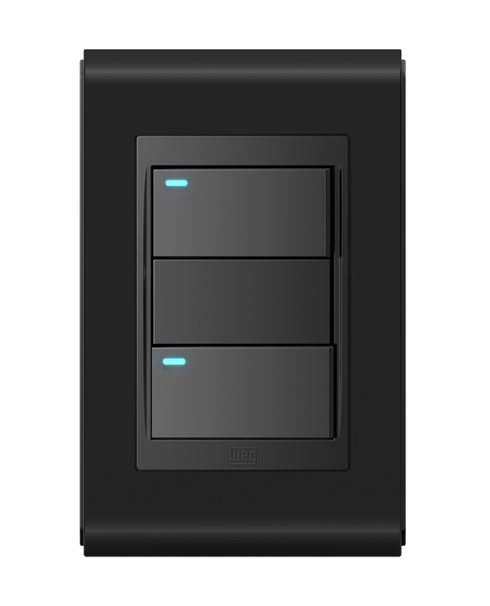 Kit 2 Teclas Simples/Paralelo 10/250V Led Refinatto Style PT Weg