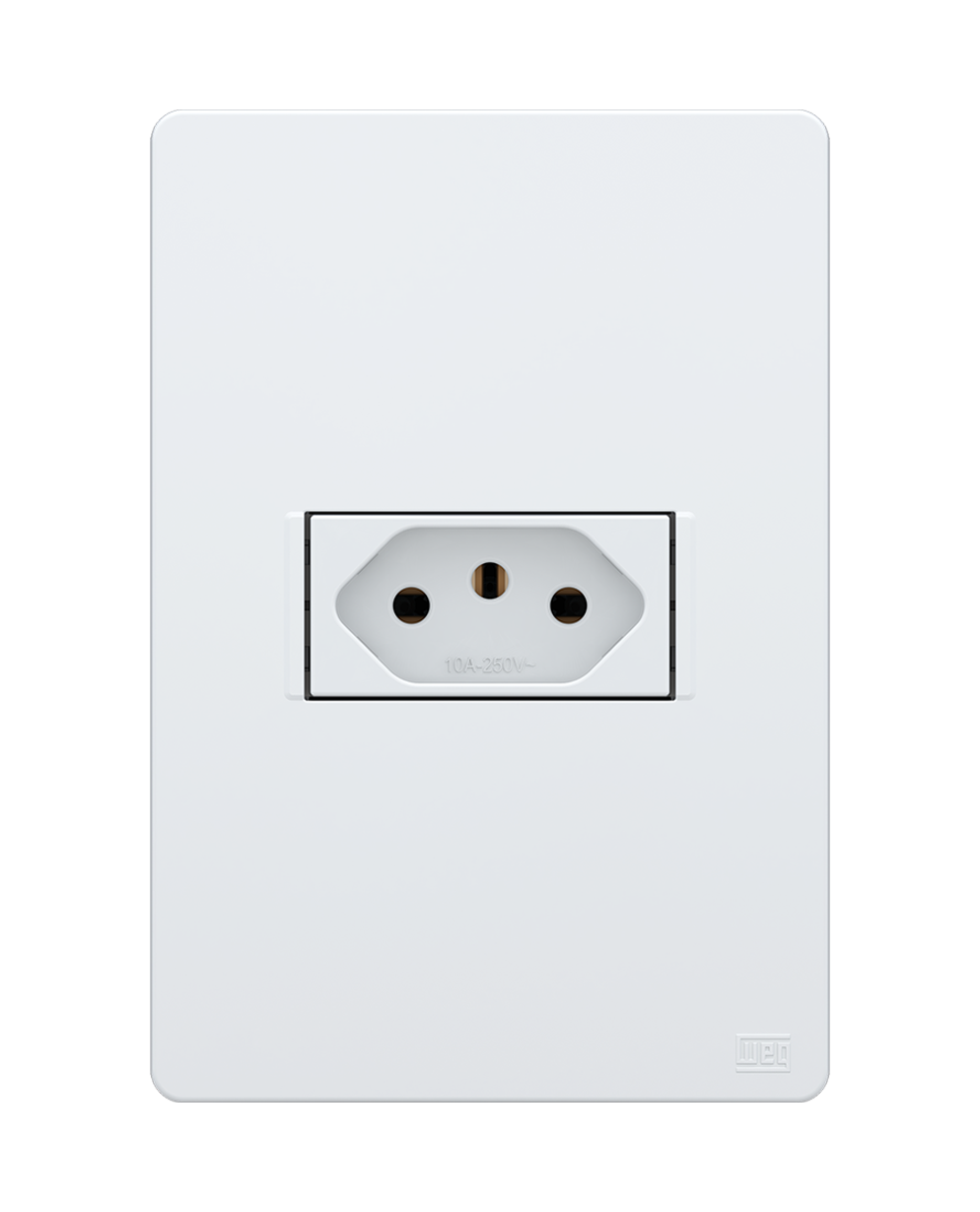 Módulo Tomada Esatta Branco 2P+T - 10A/250V - Weg
