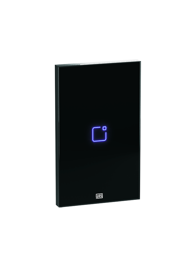 Interruptor Touch 4x2 1 Tecla Wi-Fi + RF Preto Weg Home