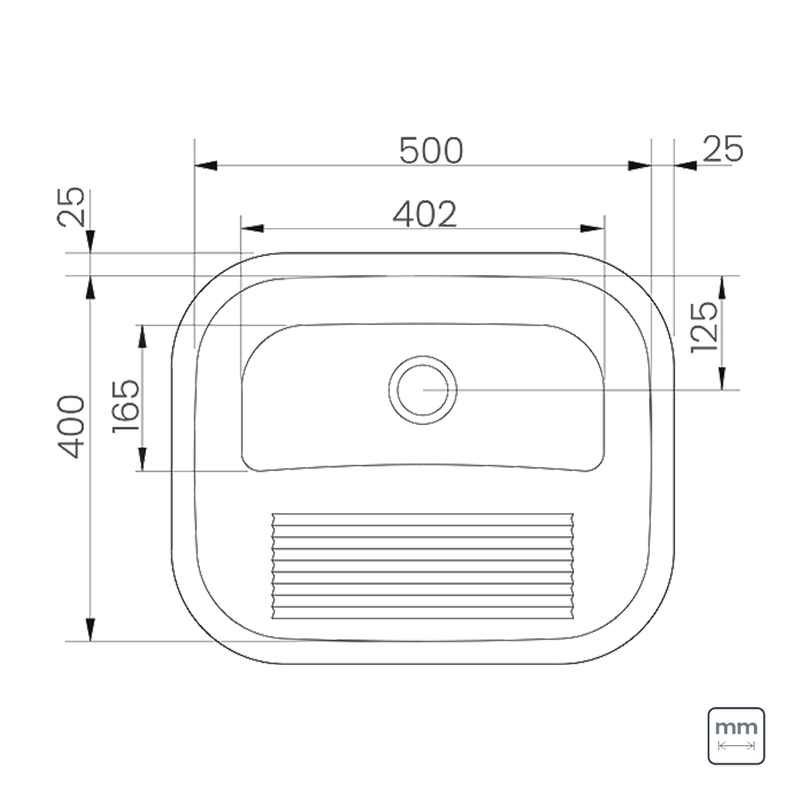 Tanque Tramontina Hera 34 L 50x40 Inox Polido | Copalux