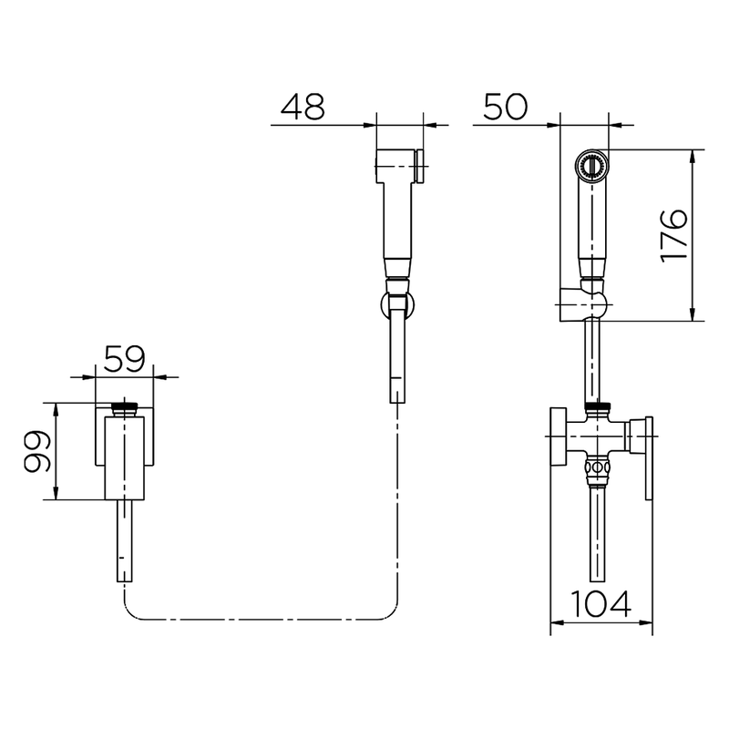 Ducha Higiênica Docol New Edge 925672 Ouro Escovado | Copalux