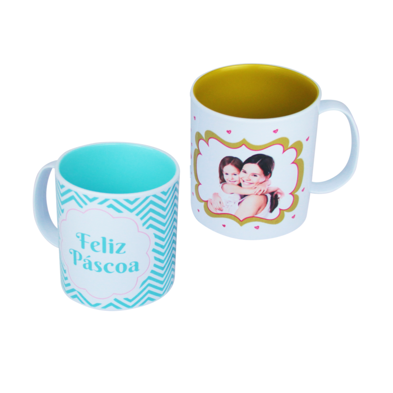 10 Caneca Café 352ml | Interno Colorido - Personalizado