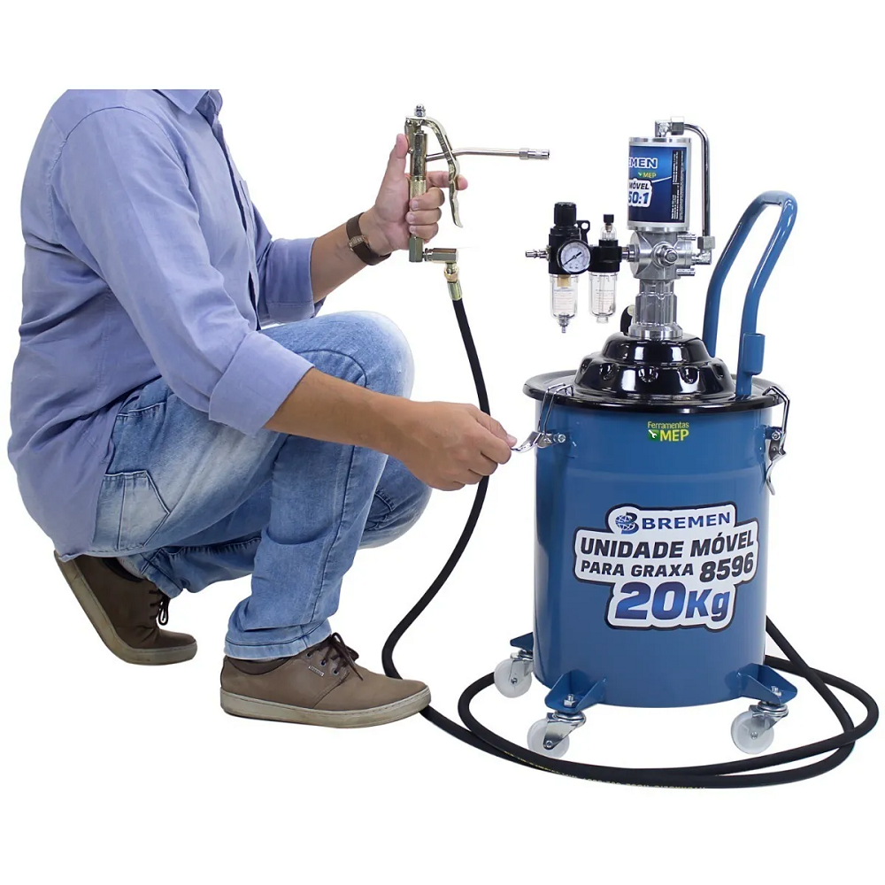 Bomba Propulsora Pneumática p/Graxa 20KG Bremen 8596 | COREBRAL