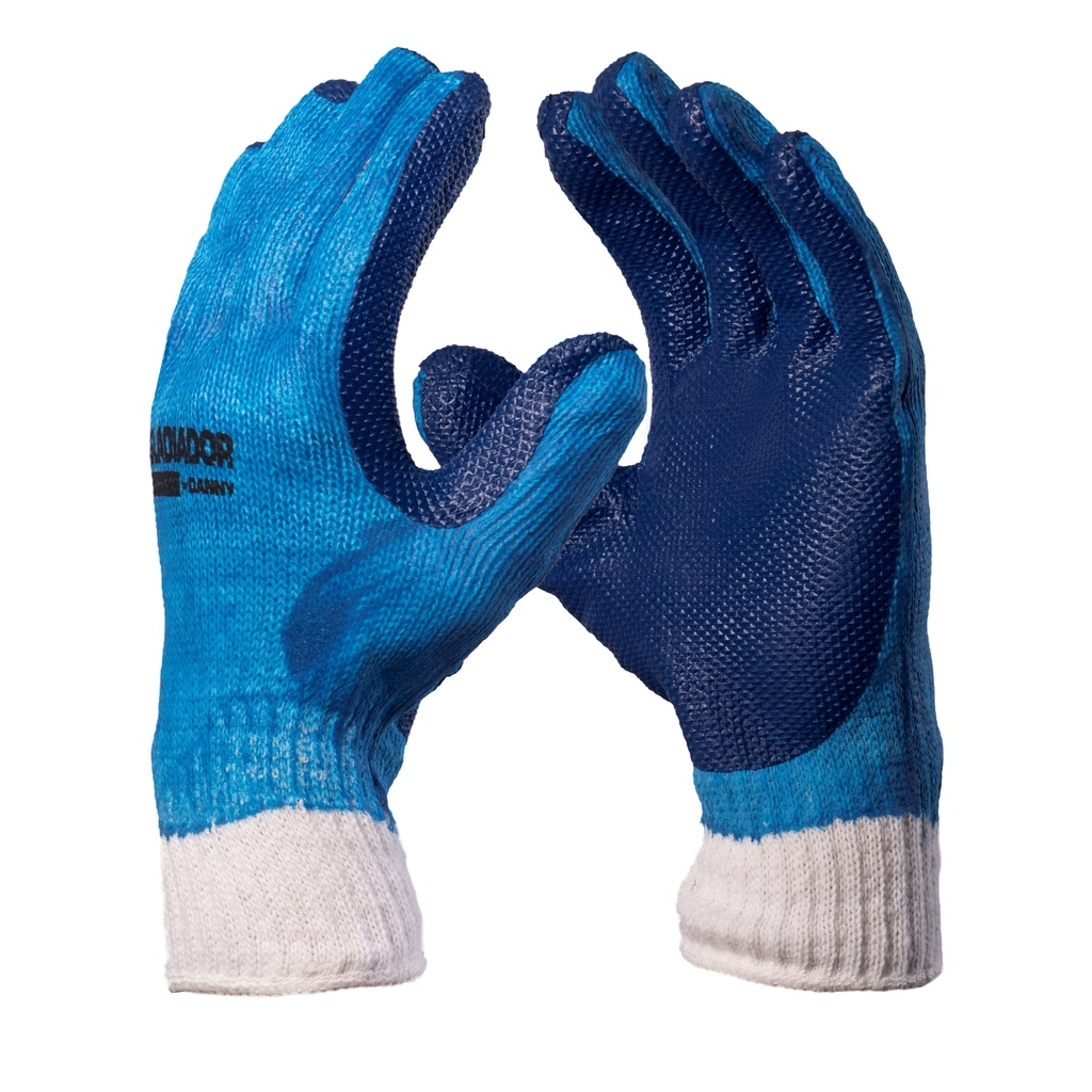 Luva Malha com Revestimento de Borracha Danny Gladiador Azul DA36105 ...