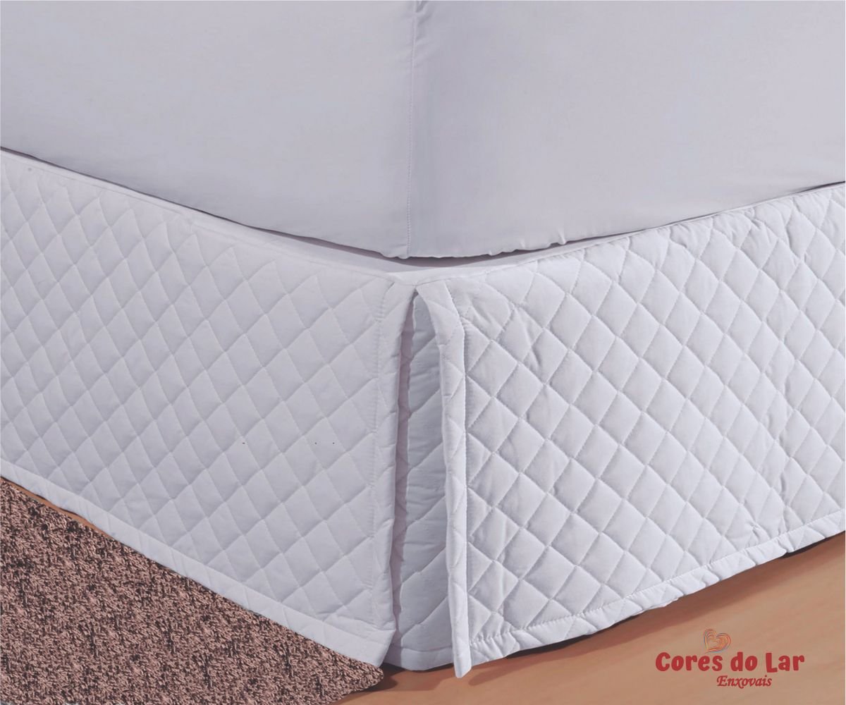 Saia Box Matelassada Solteiro Jolitex - Branco
