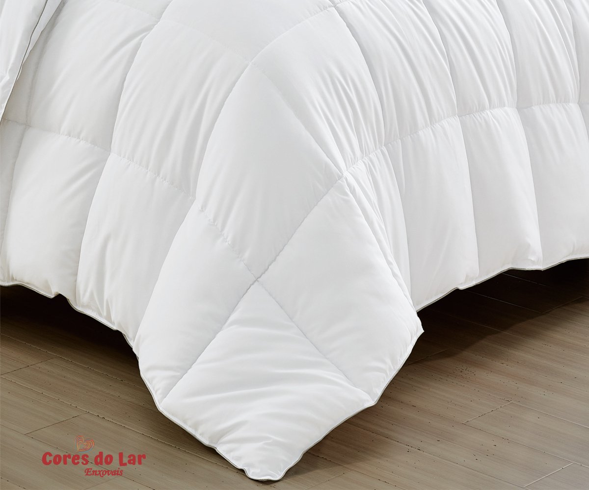 Edredom Queen Premium com Toque de Plumas - Branco