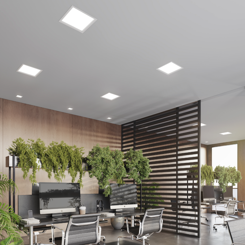 Painel de Led Quadrado Embutir 24W 26x26 Comfort Bilvolt Branco Avant 6 ...