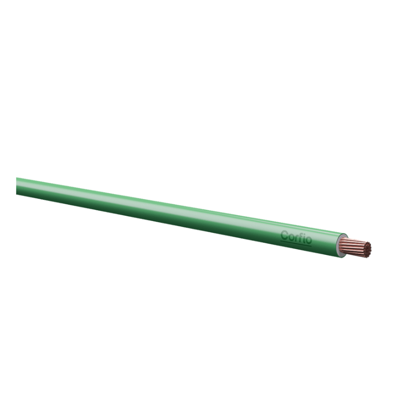 Rolo com 100m de Cabo de Cobre 750V 6mm² Verde - Corfio