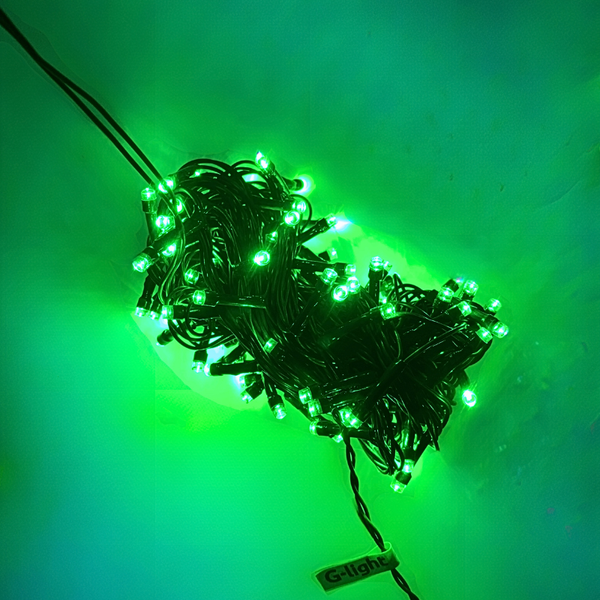 Pisca-Pisca Leds Verde Fio Verde c/ conector e plug G-Light