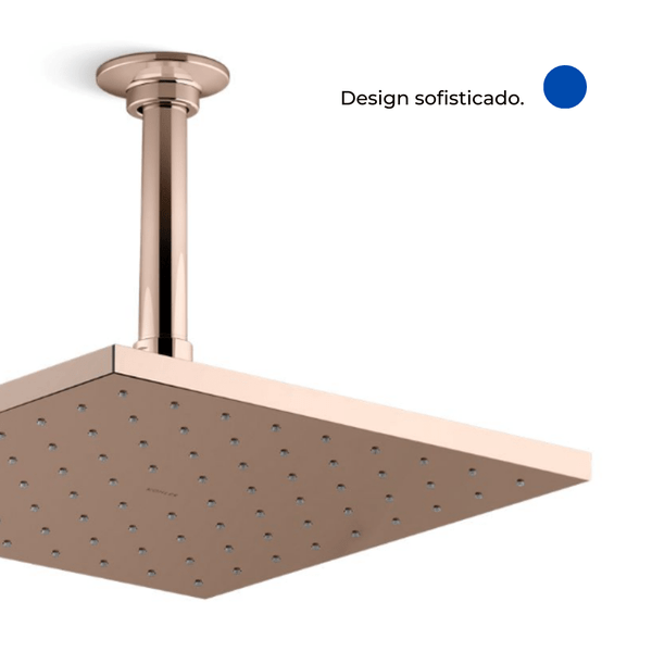 Chuveiro Chuveiro Quadrado de Teto Katalyst mm Kohler - Rose Gold