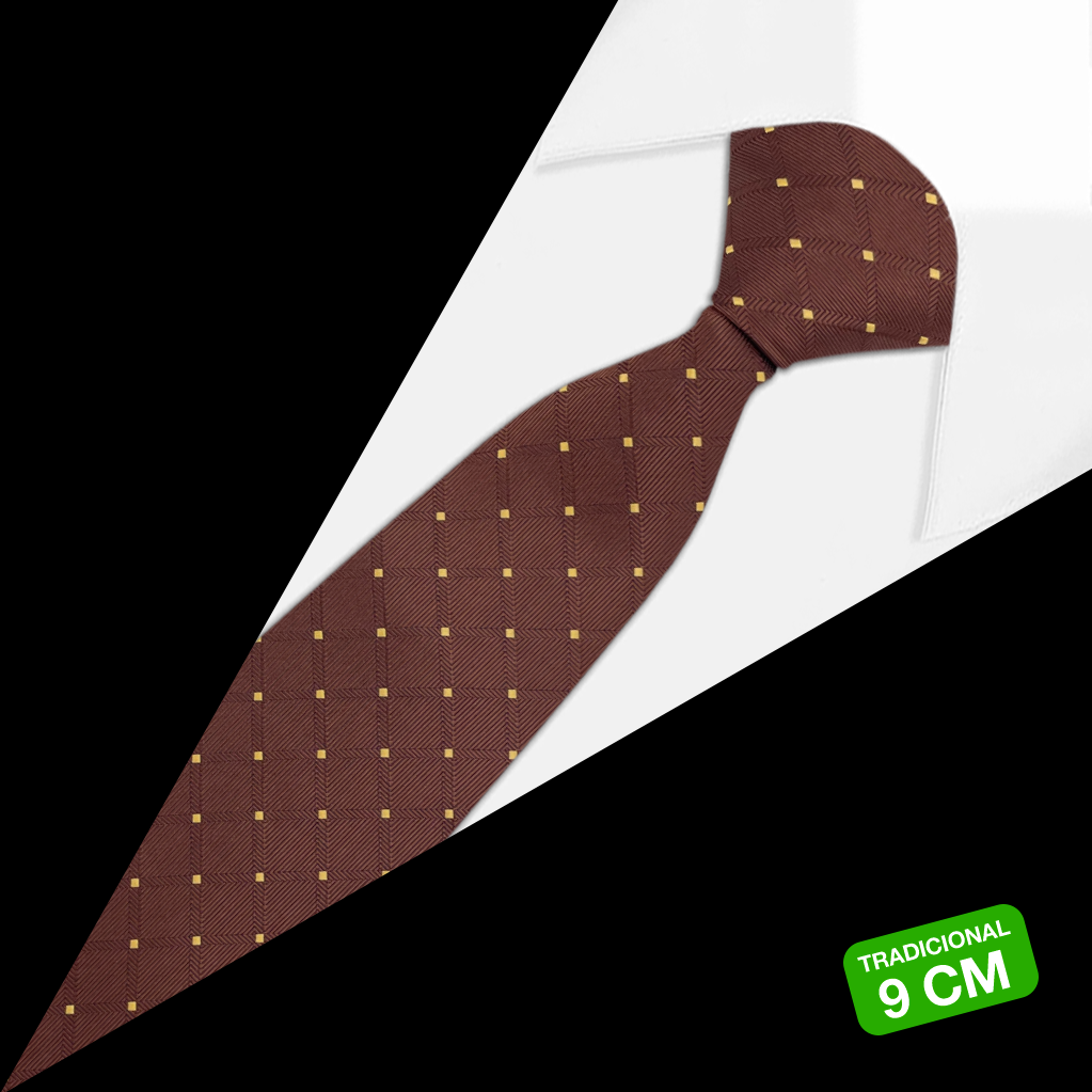 Gravata Xadrez Marrom