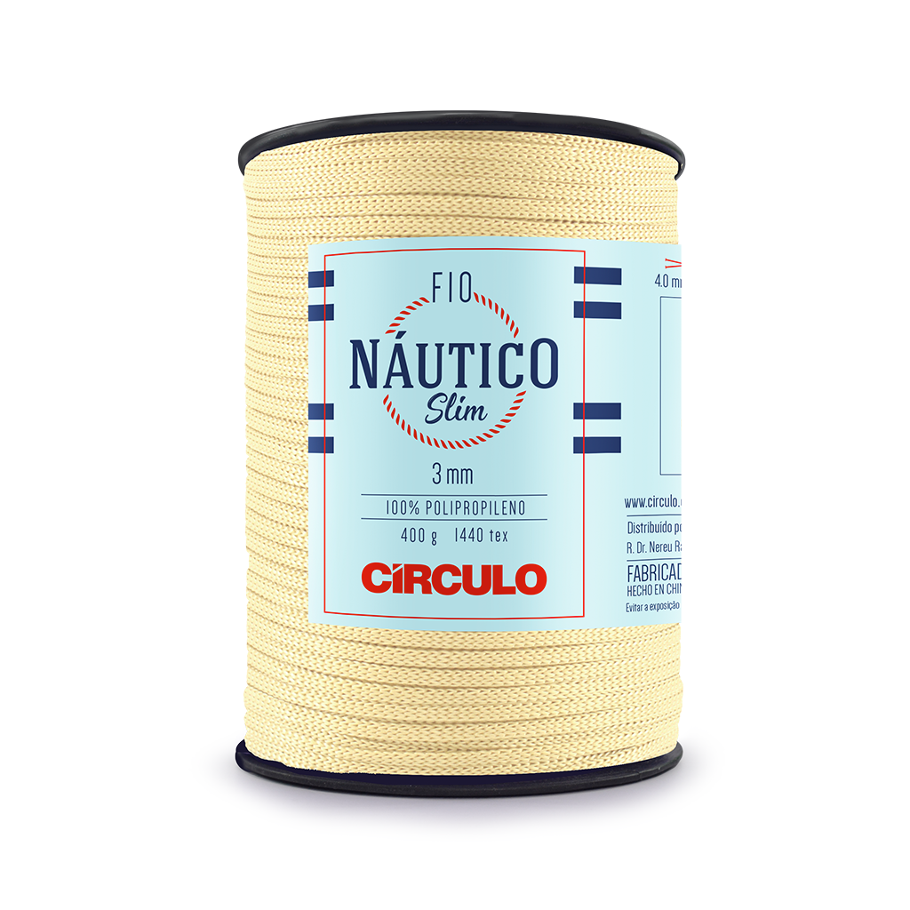 Fio Náutico Slim Círculo - 3mm - 400g - 7684 - Porcelana