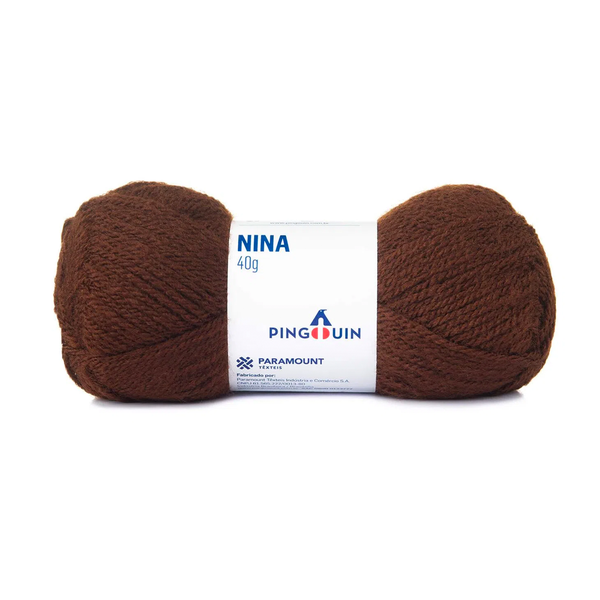 Fio Linha Lã Nina Pingouin - 40g - 713 - Tabaco