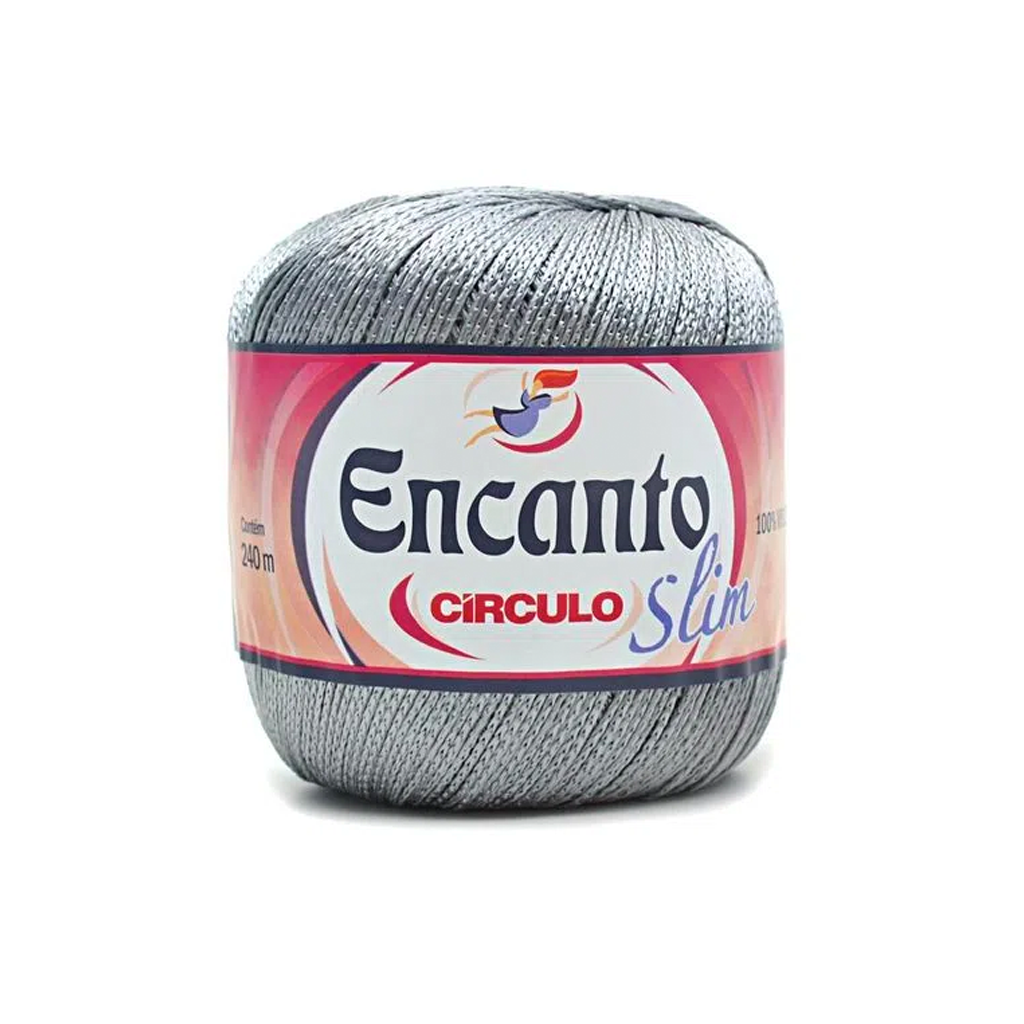 Fio Linha Encanto Slim Círculo - 100g - 8473 - Alumínio