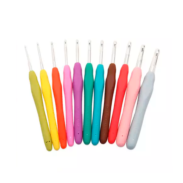 Kit de Agulhas de Crochê Soft Cabo Emborrachado Círculo