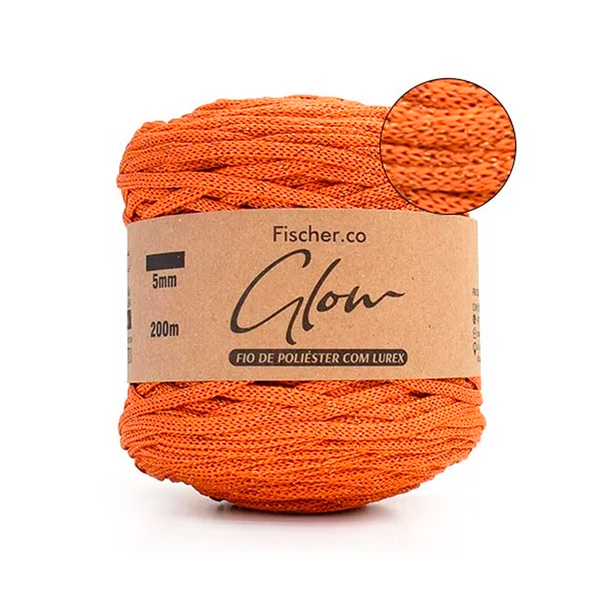 Fio Glow 5mm Fischer - 340 - Ágata Laranja