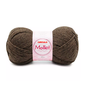 Fio Linha Lã Mollet Círculo - 100g - 7947 - Granito (Fibra Negra)