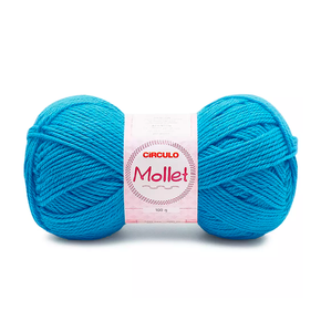 Fio Linha Lã Mollet Círculo - 100g - 786 - Azul
