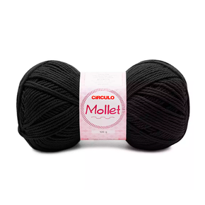 Fio Linha Lã Mollet Círculo - 100g - 940 - Preto