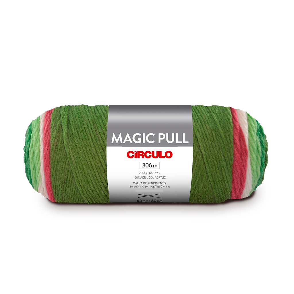 Lã Magic Pull Círculo - 200g - 9028 - Mescla Vitória Régia