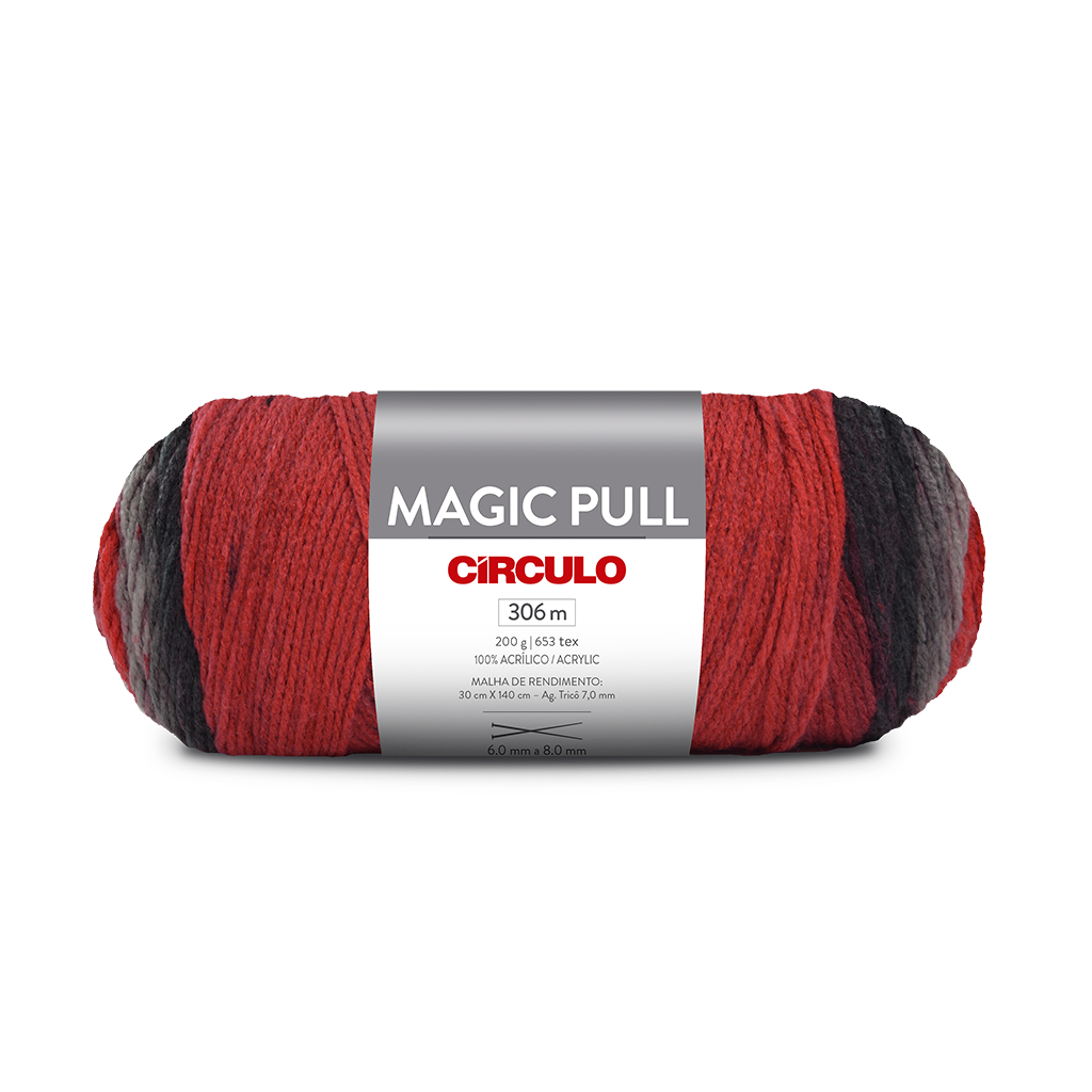 Lã Magic Pull Círculo - 200g - 8685 - Mescla Tango