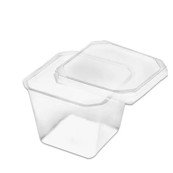 Pote Quadrado Com Tampa Com 20 250ml