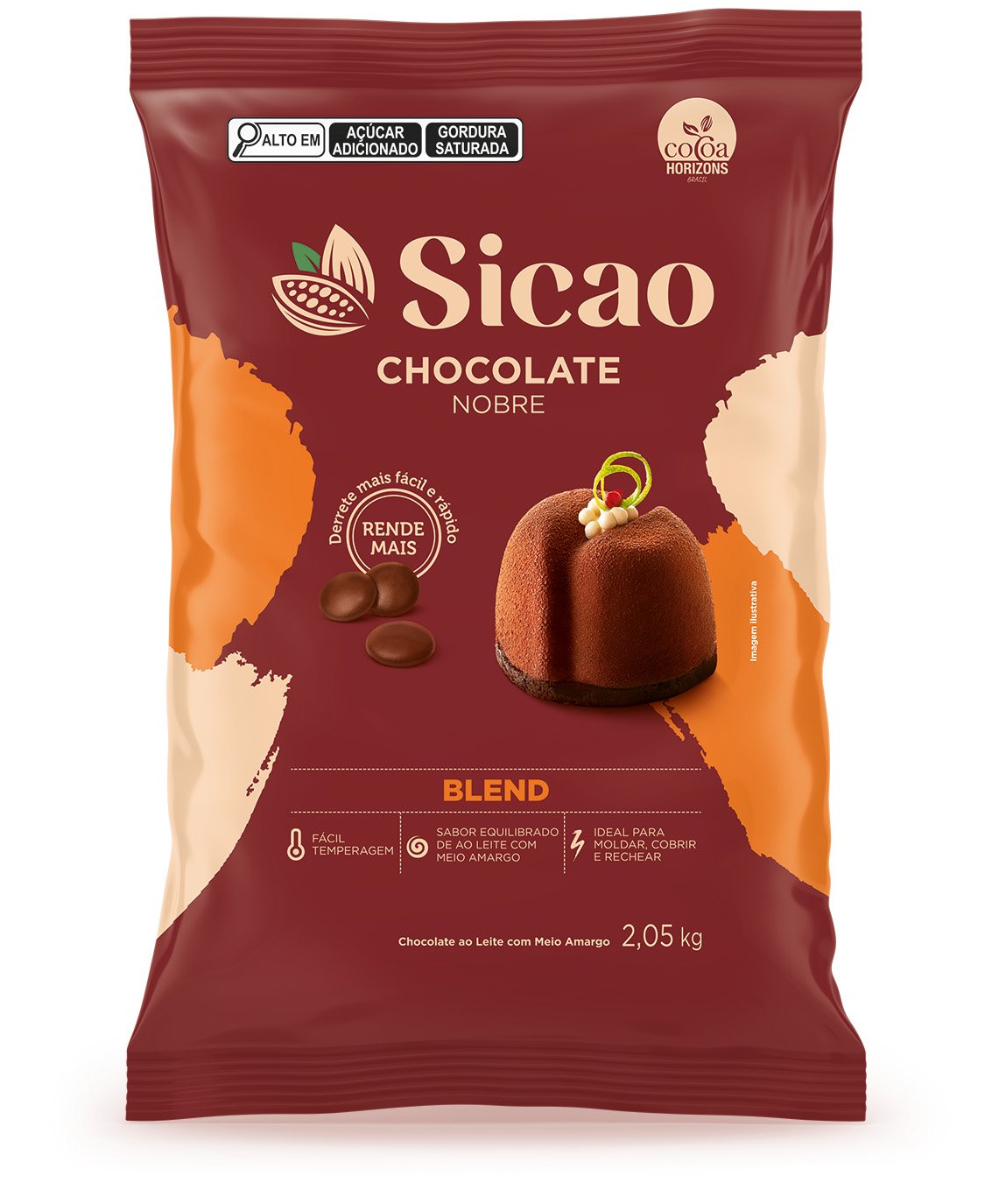 Chocolate Blend Gotas 2,05kg - Sicao