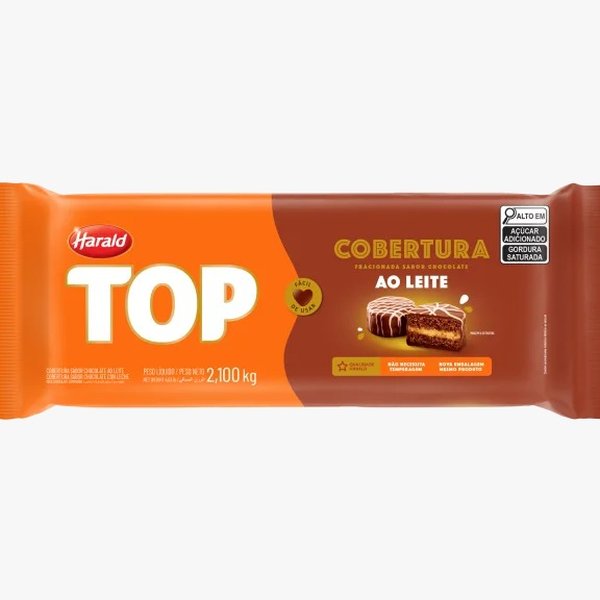 Cobertura Top Ao Leite em Barra 2,1kg - Harald