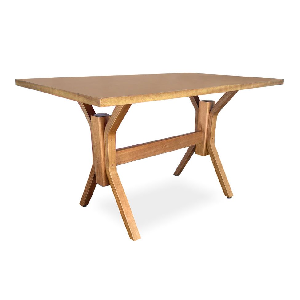 Mesa de Madeira Retangular Gourmet Bar 140x70cm - Decorei Bem