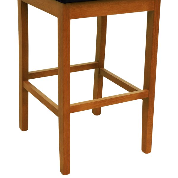 Banqueta Alta Bistrô Quéops Madeira Maciça Encosto Anatômico - Amêndoa ...