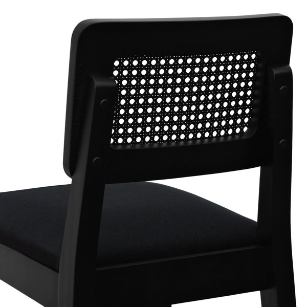 Banqueta Gabi Madeira Maciça Encosto c/ Telinha c/ 68cm Altura - Preto ...