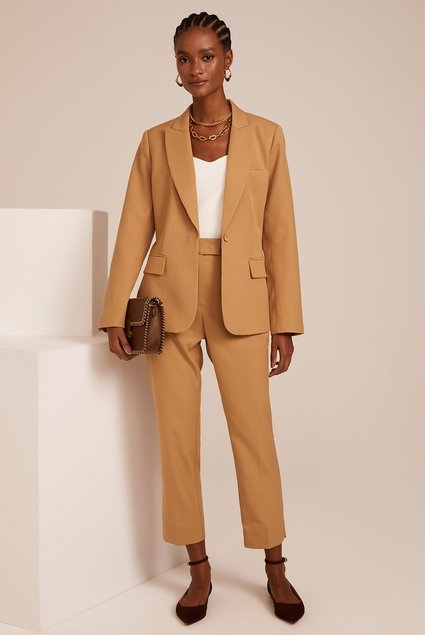 BLAZER E CALÇA SKNNY STELLA LE LIS BLANC BEGE