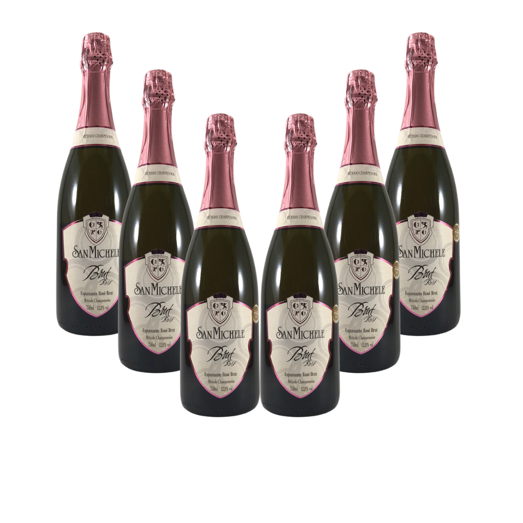 Kit 6 Espumante San Michele Brut Rosé 750 ml - Di Pietro Vinhos