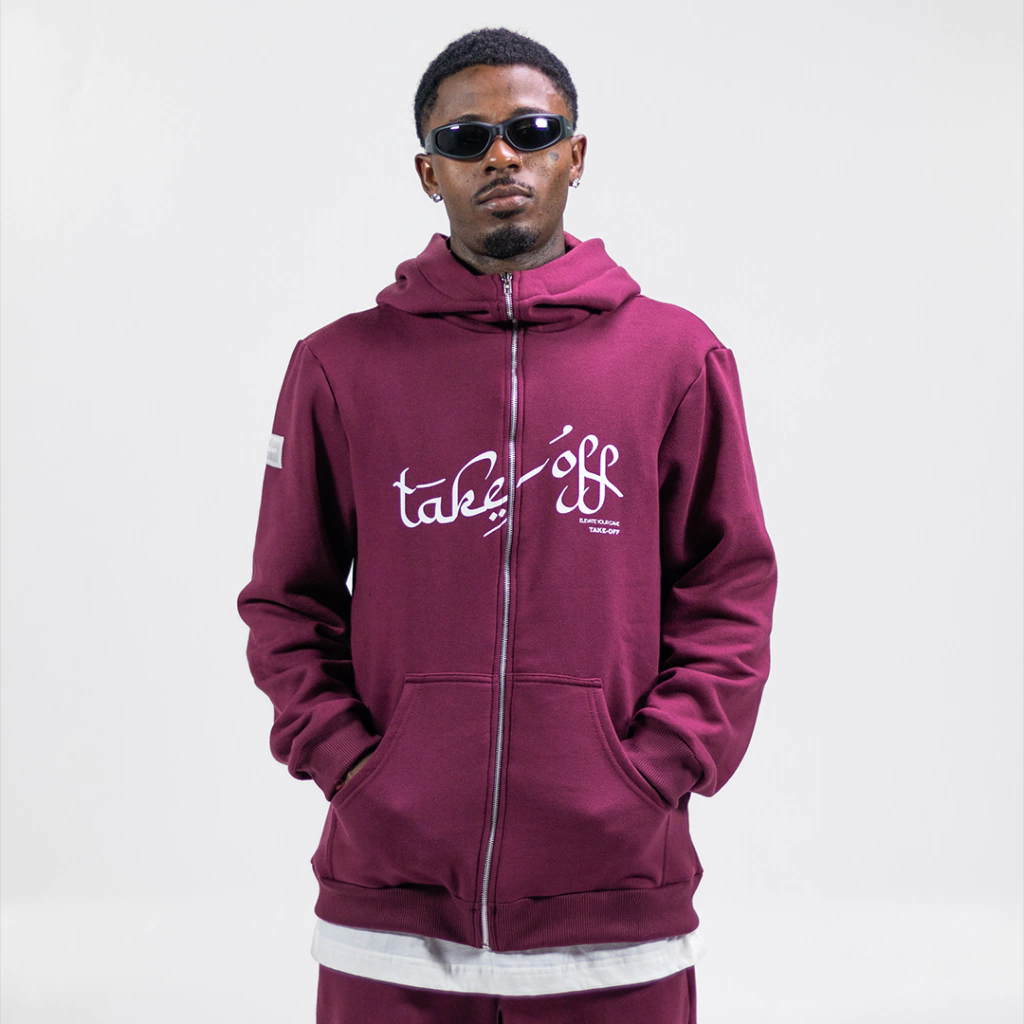 Moletom Take-Off Elevate Wine Zip