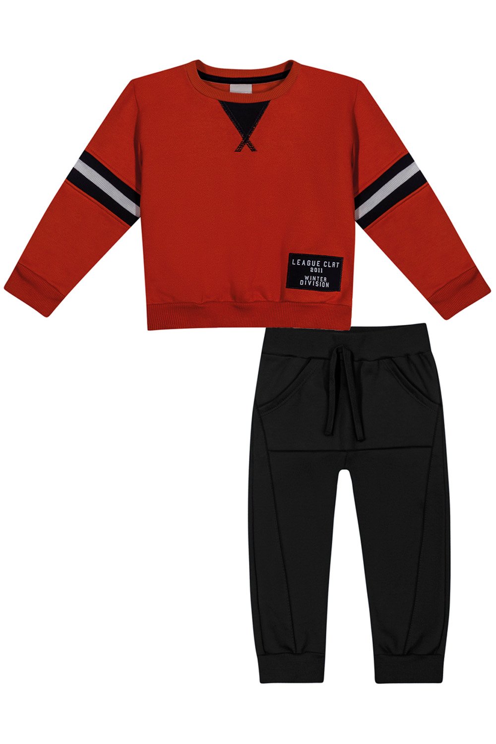 Conjunto em Moletom Infantil Menino Winter Terracota - Colorittá