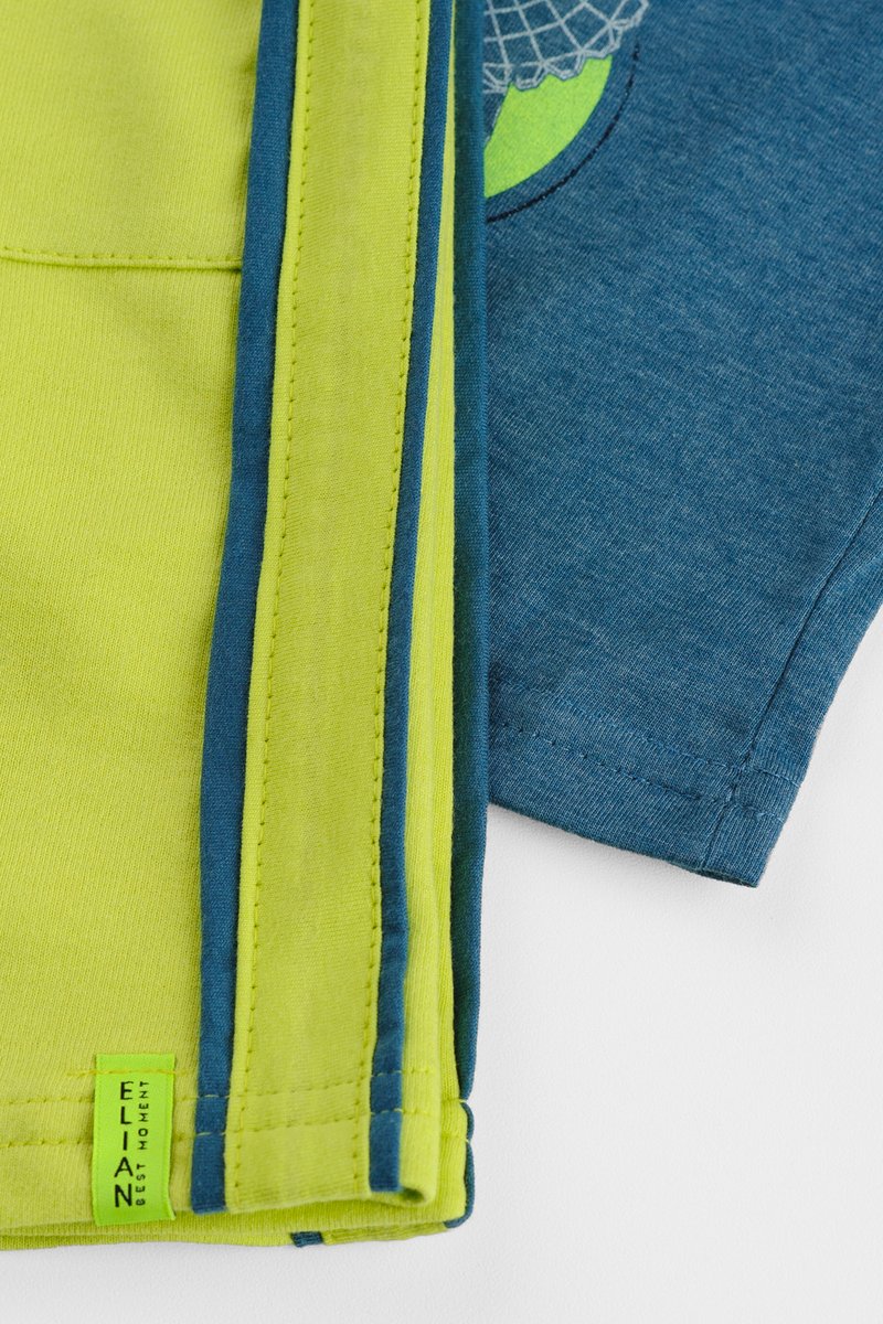 Conjunto Elian Infantil Menino Triceratops Marinho