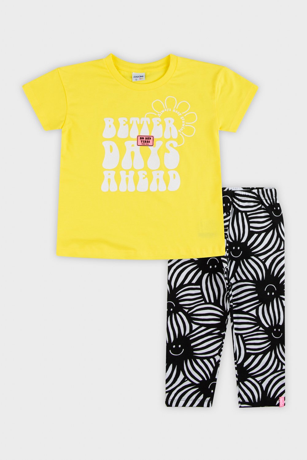 Conjunto Fakini Infantil Menina Better Days Amarelo