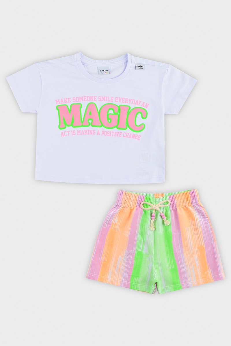 Conjunto Fakini Infantil Menina Magic Branco