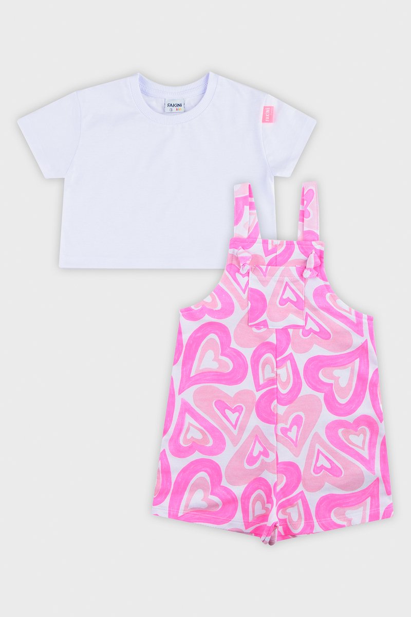 Conjunto Fakini Infantil Menina Groovy Love Rosa