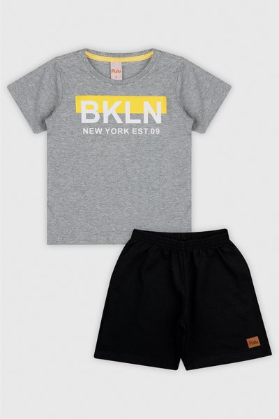 Conjunto Pialu Infantil Menino BKLN Mescla