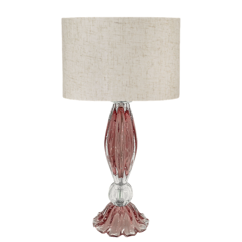Abajur Base de Cristal em Murano Nilo "P" New Rubi