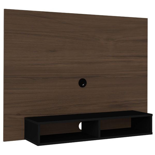 Painel para TV 50 Flash com Nicho - Amêndoa / Preto