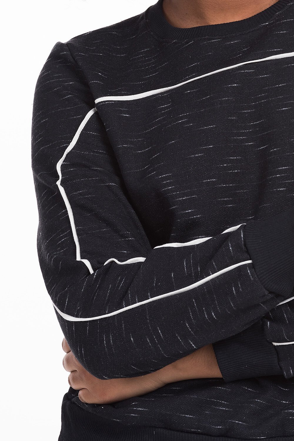 Conjunto de Moletom Jet Simone Peluciado Feminino Preto