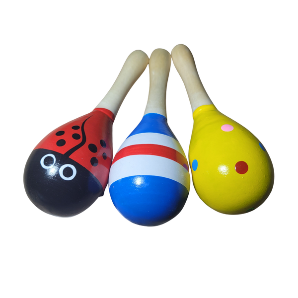 Kit com 3 Maracas - chocalho para bebê
