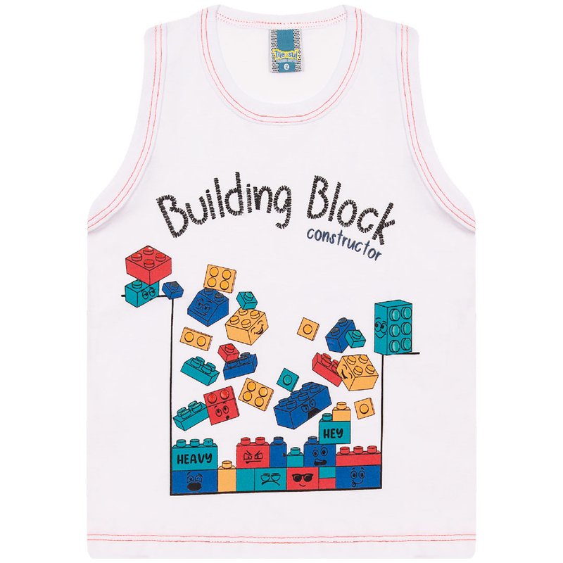 Regata Kids Menino Building Block Branco